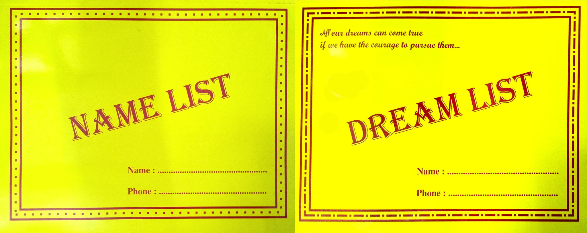 Name List and Dream List Combo – Bookkish India